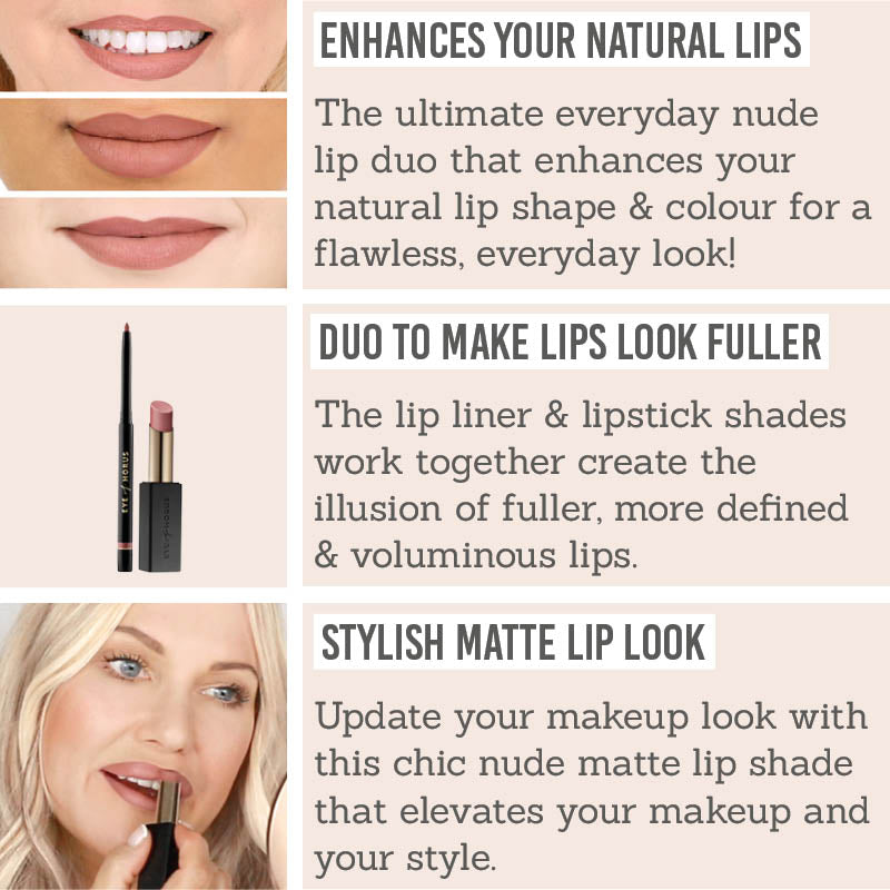 Eye of Horus Rose Lip Liner & Bisque Lipstick Duo | Everyday Nude Lip – Beauty and the Boutique