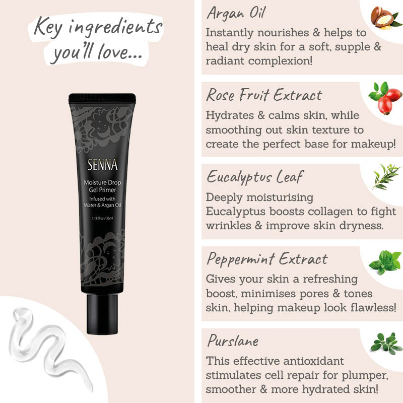 Senna Moisture Drop Gel Primer | To Smooth Dry Skin – Beauty and the Boutique