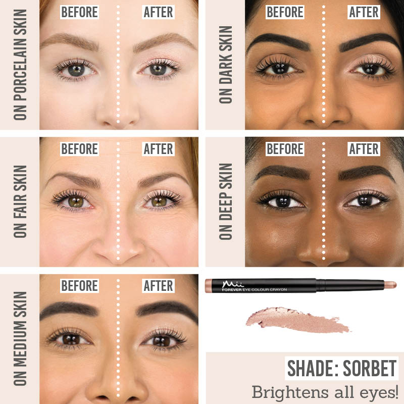 Mii Cosmetics Forever Eye Colour Crayon in 'Sorbet' | Brightens & Lifts ...