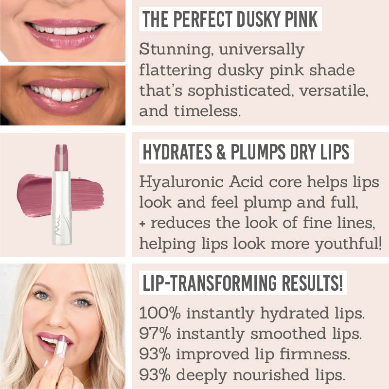 Mii Cosmetics HydraBoost Lip Lover Lipstick in 'In Bloom' | Dusky Pink ...